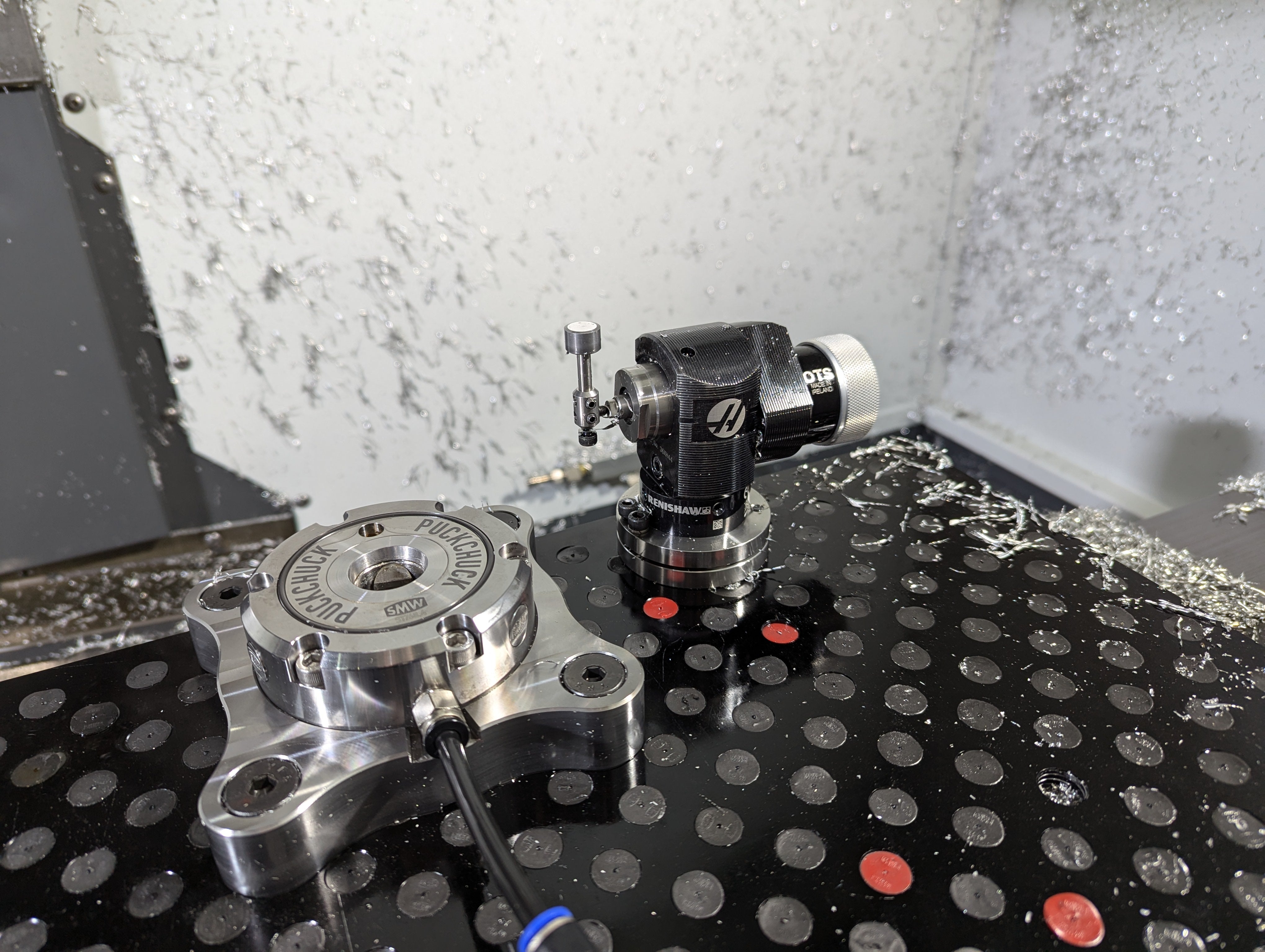 Mounting a Renishaw Toolsetter to a Fixture Plate – Saunders Machine Works