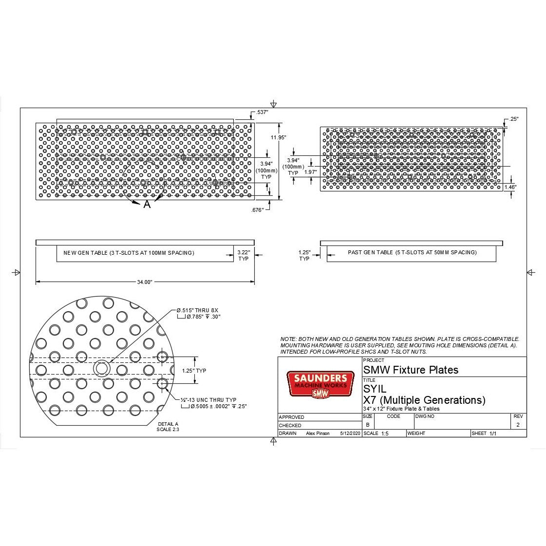 SYIL X7 Fixture Tooling Plate – Saunders Machine Works