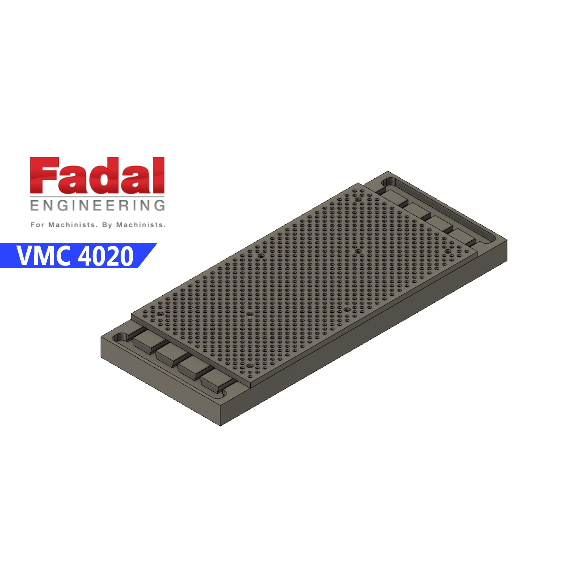 Fadal VMC 4020 Steel Fixture Tooling Plate – Saunders Machine Works